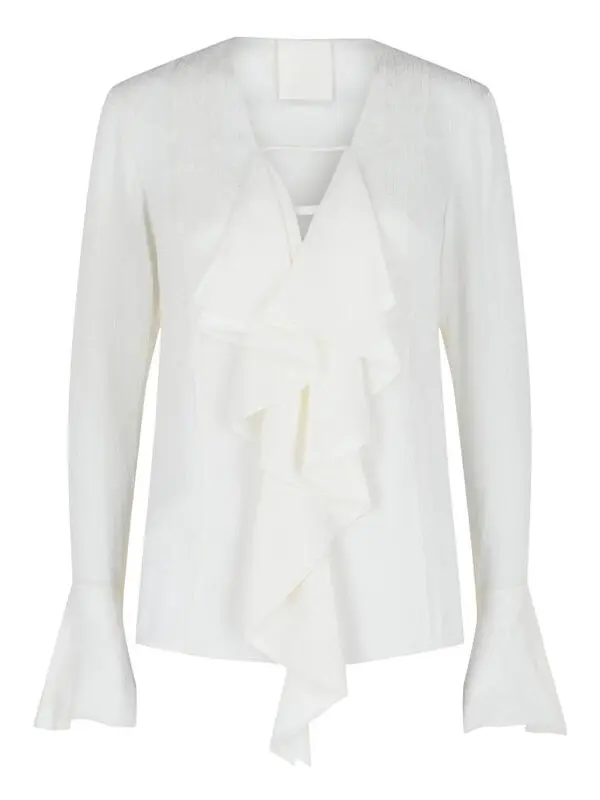 Givenchy 4g Pattern Silk Blouse - White