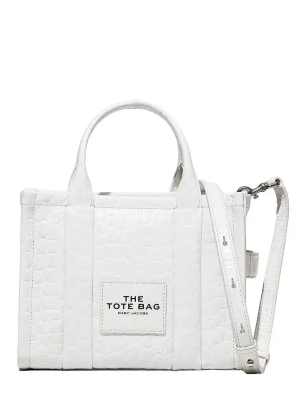 Marc Jacobs Croc Embossed Small Tote - Ivory