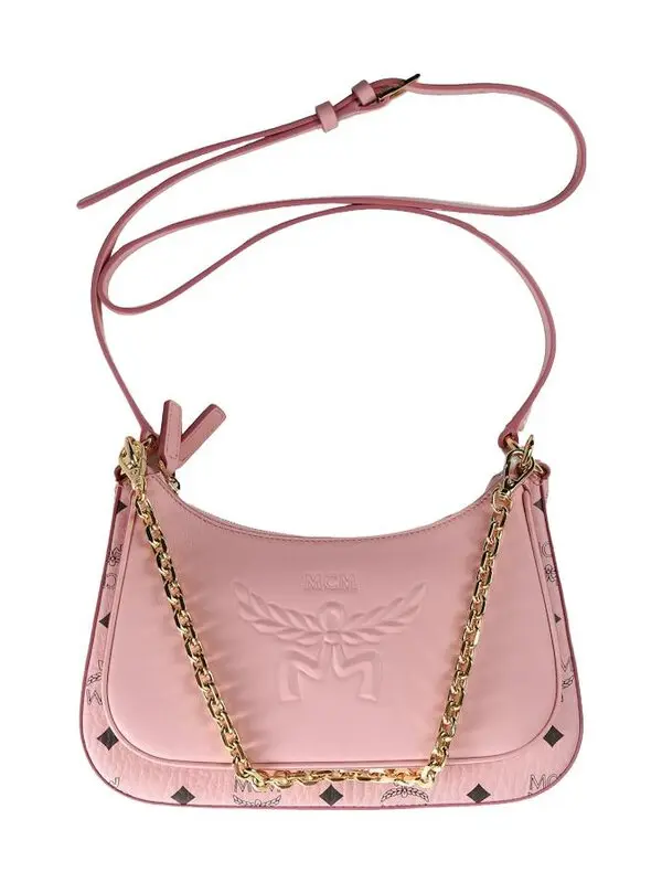 Mcm Aren Vi Thlr Mix Small Hobo Bag - Soft Pink
