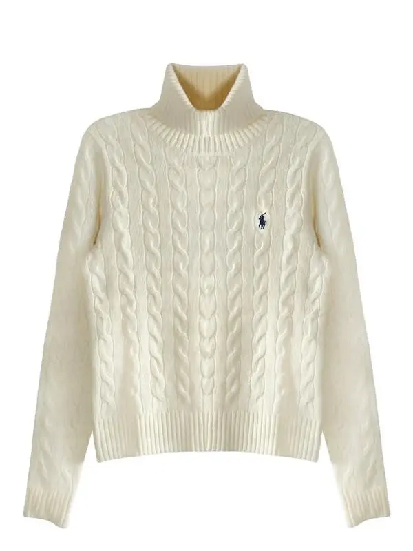 Polo Ralph Lauren Wool Cashmere Long Sleeve Pullover - Authentic Cream