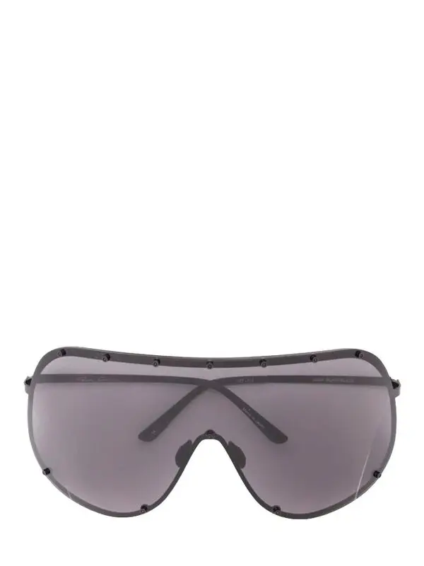 Rick Owens Shield Sunglasses - Black Black (rg0000006 Gblackb 0909)