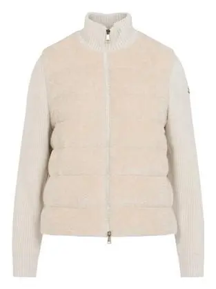 Moncler Stand-up Collar Zip-up Cardigan - White