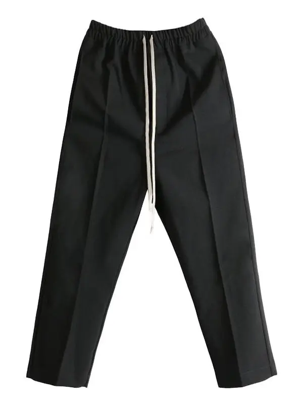 Rick Owens Drawstring Astaires Cropped Pants - Black