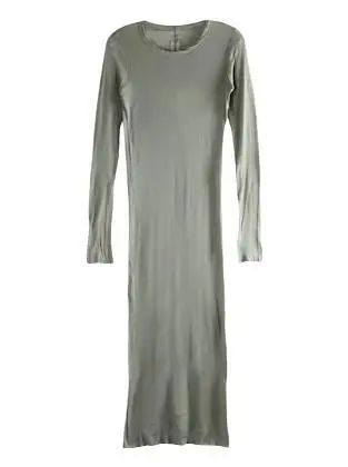 Rick Owens Ribbed Long Sleeve Dress - Green