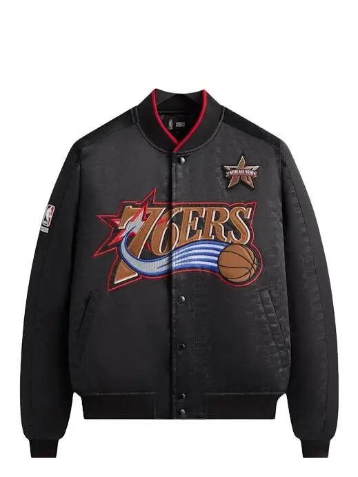 Kith Nba Allstar Philadelphia 76ers Bomber Jacket - Black