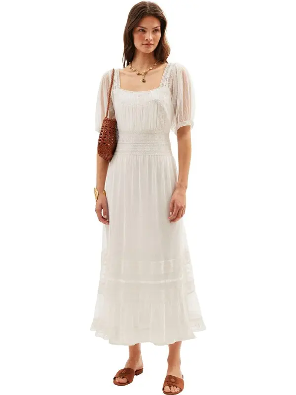 Rixo Hadley Dress - White