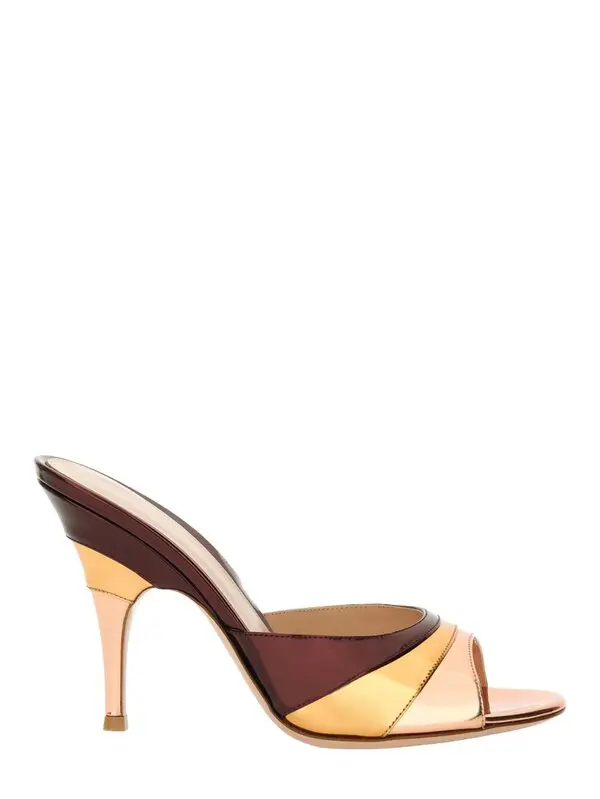 GIANVITO ROSSI Marea 95 Mules - Brown - Shiny Calf