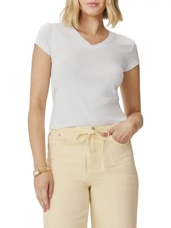 Splendid Josie Stretch V-neck T-shirt - White
