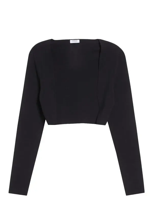 Akris Stretch Virgin Wool Bolero - Black