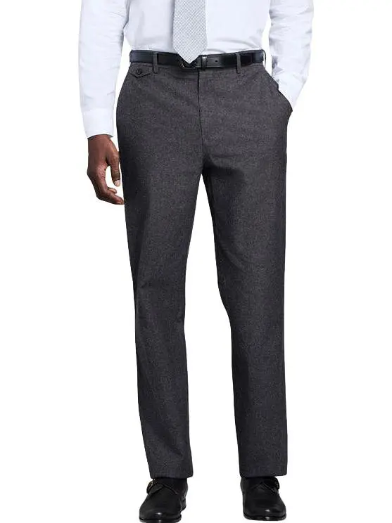 Billy Reid Flat-front Linen & Cotton Pants - Charcoal