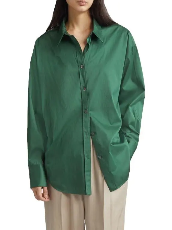 GIA STUDIOS Doona Oversize Button-up Shirt - Green