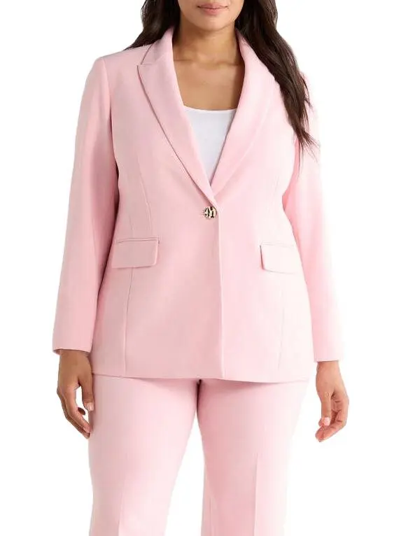 Anne Klein One-button Jacket - Rose Water