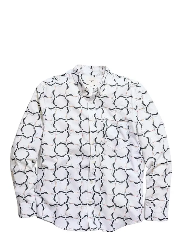 Billy Reid Pelican Plaid Cotton Button-up Shirt - White