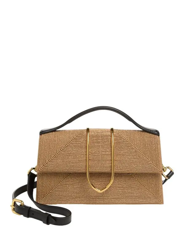 Jacquemus Le Grand Bambino Raffia Handbag - Beige
