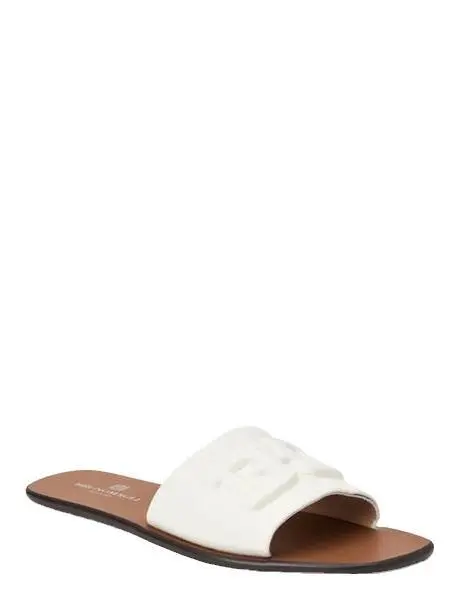 Bruno Magli Leather Slide Sandal - Bone Tumbled