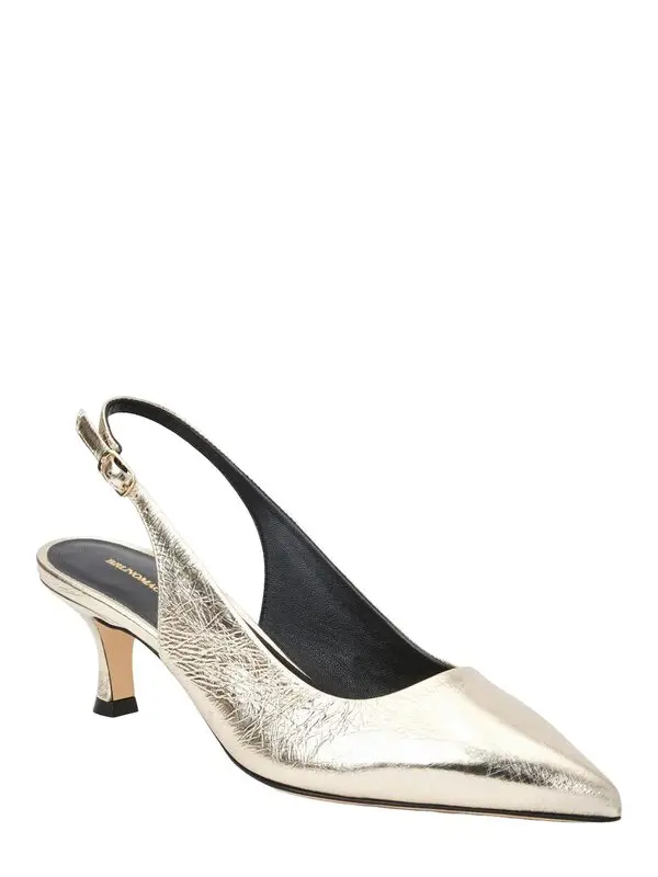 Bruno Magli Palermo Slingback Kitten Heel Pumps - Platino