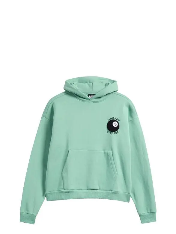 MARKET Eight Ball Embroidered Hoodie - Green