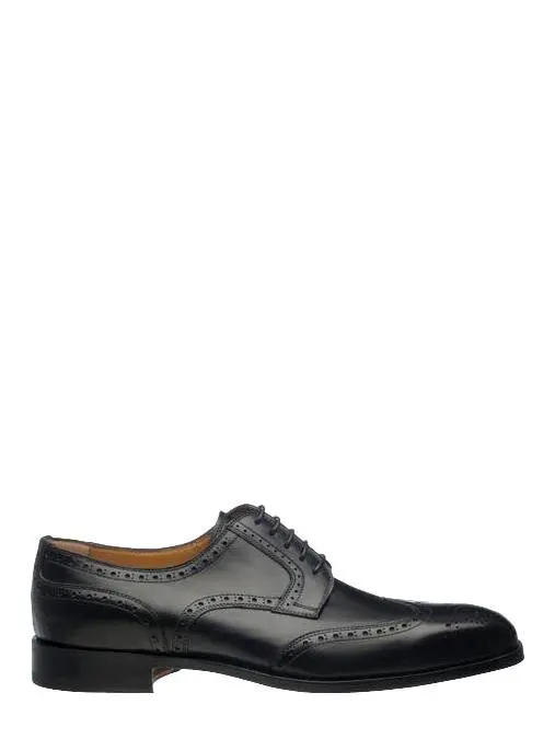 FERRINI French Calf Wing-tip Lace Up - Black
