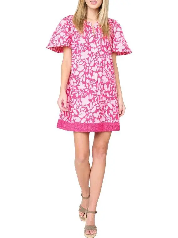 GIBSONLOOK Floral Cabana Shift Dress - Pink Potager Print