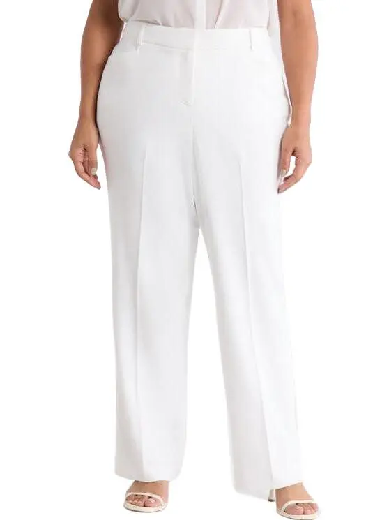 TAHARI ASL Stretch Flare Pants - Ivory