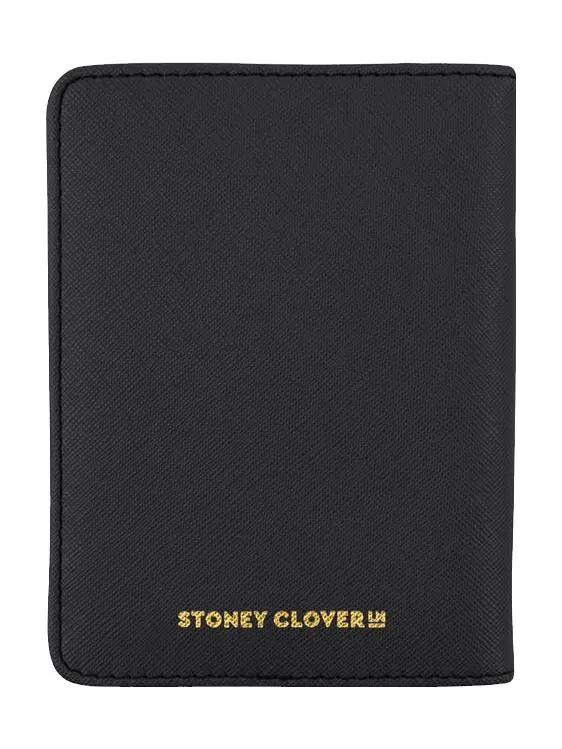 Stoney Clover Lane Textured Faux Leather Passport Case - Noir