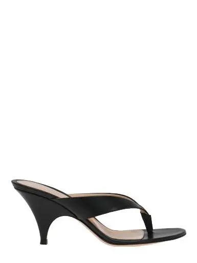 GIANVITO ROSSI Sofia Thong Mule - Black Calf Leather