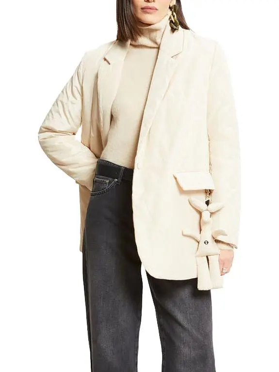 OTTOD'AME Puffer Blazer - Ecru