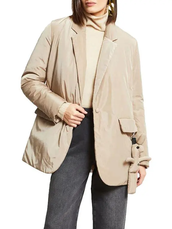 OTTOD'AME Puffer Blazer - Stone