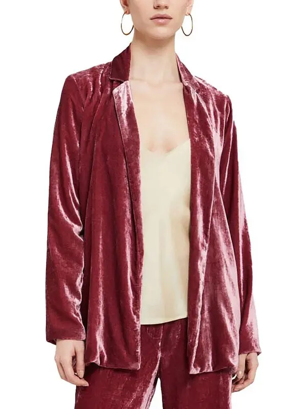 OTTOD'AME Velvet Blazer - Pink