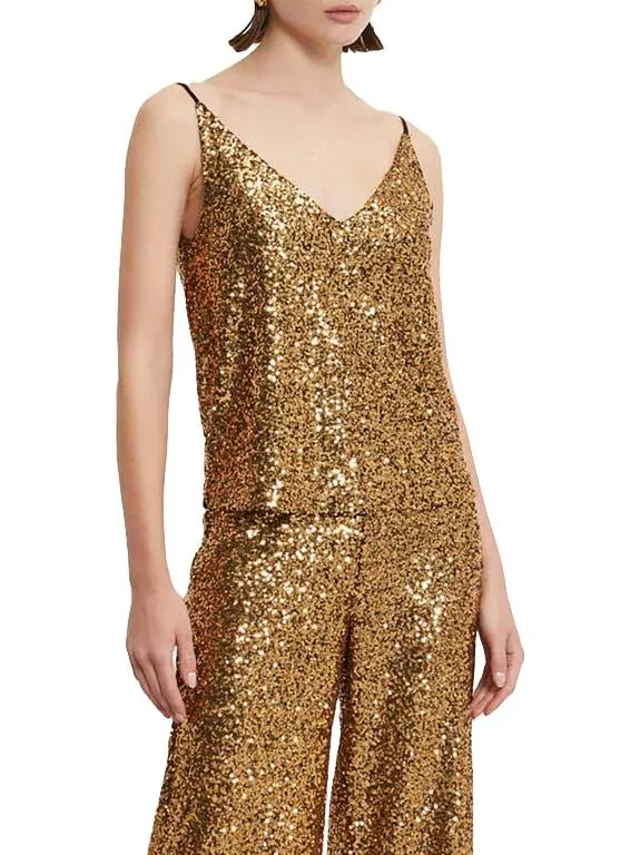 OTTOD'AME Sequin Top - Gold