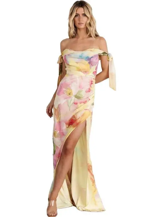 BALTIC BORN Allegra Off Shoulder Maxi Dress - Multi Floral