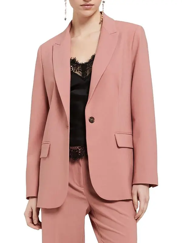 OTTOD'AME Blazer With Button - Blush Pink