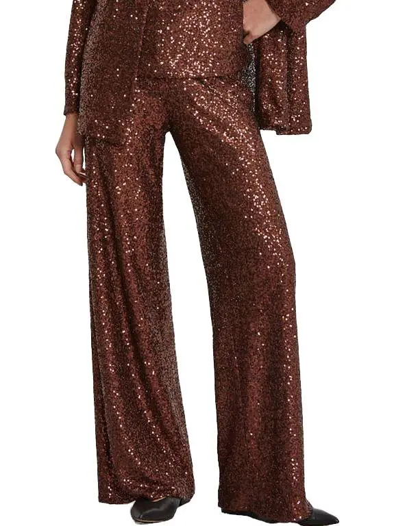 OTTOD'AME Palazzo Trousers - Bronze