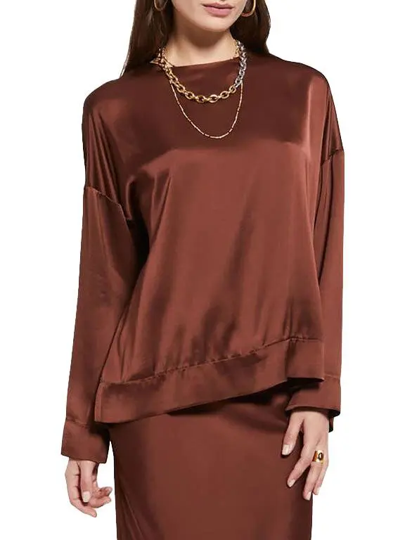 OTTOD'AME Fluid Viscose Blouse - Brown