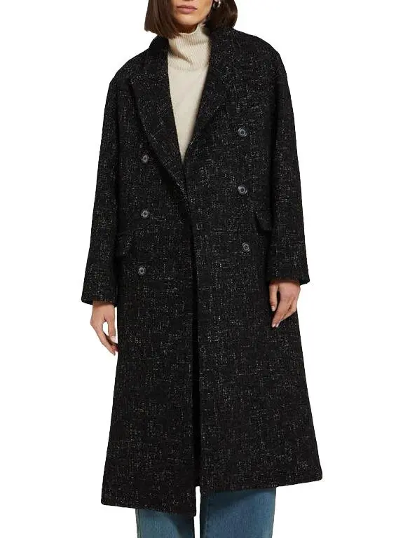 OTTOD'AME Wool-blend Double-breasted Coat - Black
