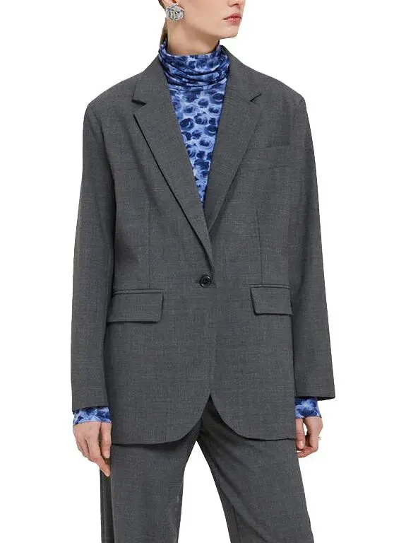 OTTOD'AME Single-button Wool-blend Jacket - Grey