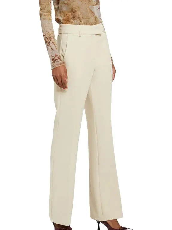 OTTOD'AME Straight Trousers With Pleats - Ecru