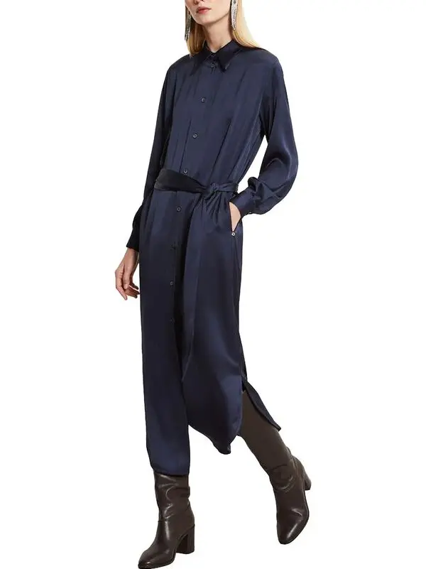 OTTOD'AME Viscose Long Chemisier - Blue