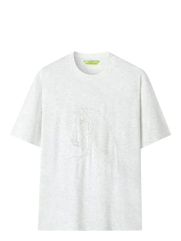 Shanghai Tang Horse Graphic T-shirt - Grey