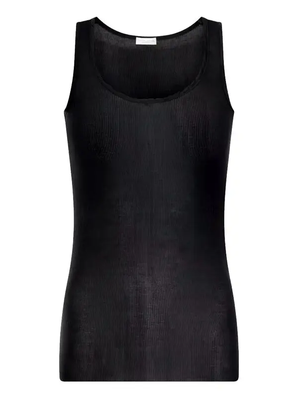 ROBERTO COLLINA Ribbed Tank Top - Black