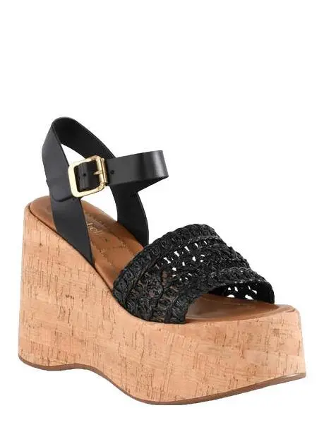 Seychelles Willow Platform Wedge Sandal - Black