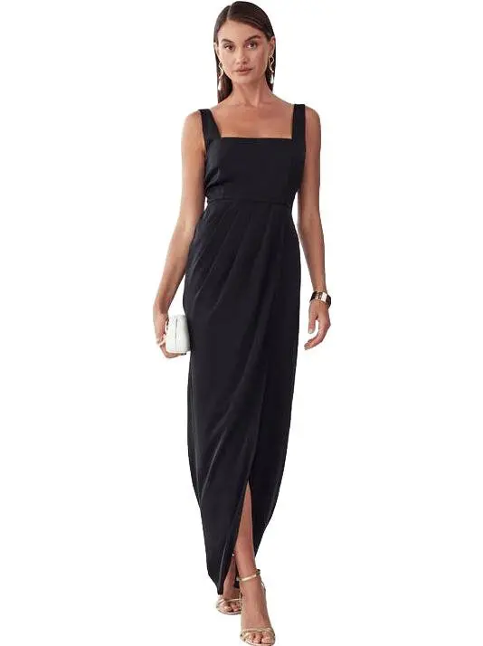 WILLA Akron Maxi Dress - Black
