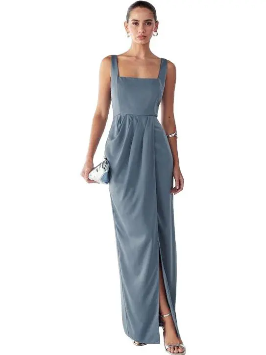 WILLA Akron Maxi Dress - Petrol Blue
