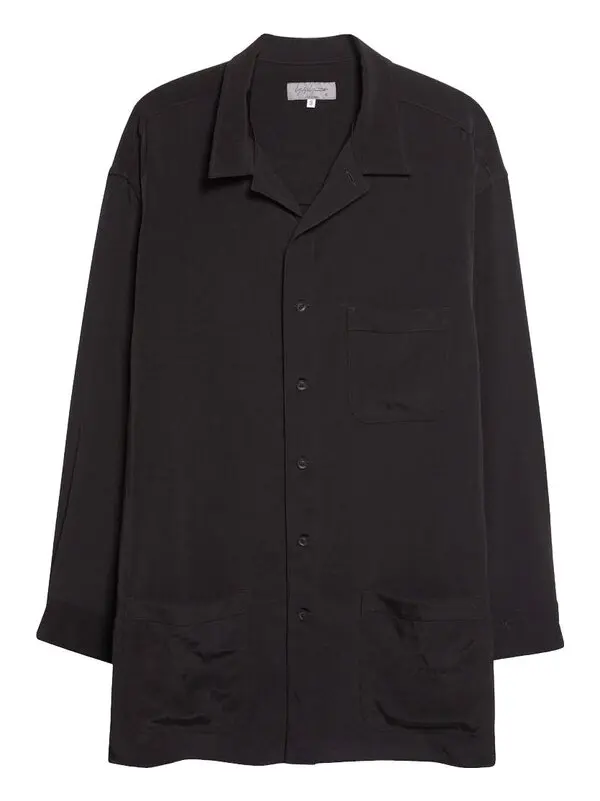 Yohji Yamamoto Oversize Button-up Shirt - Black