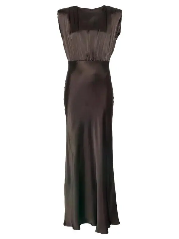 SEMICOUTURE Casilda Maxi Dress - Brown