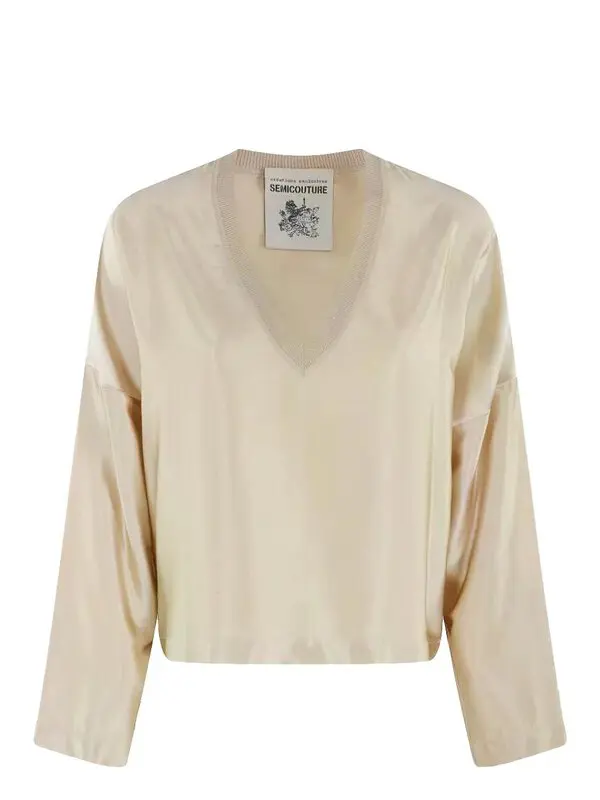 SEMICOUTURE Elmond V-neck Sweater - Neutrals