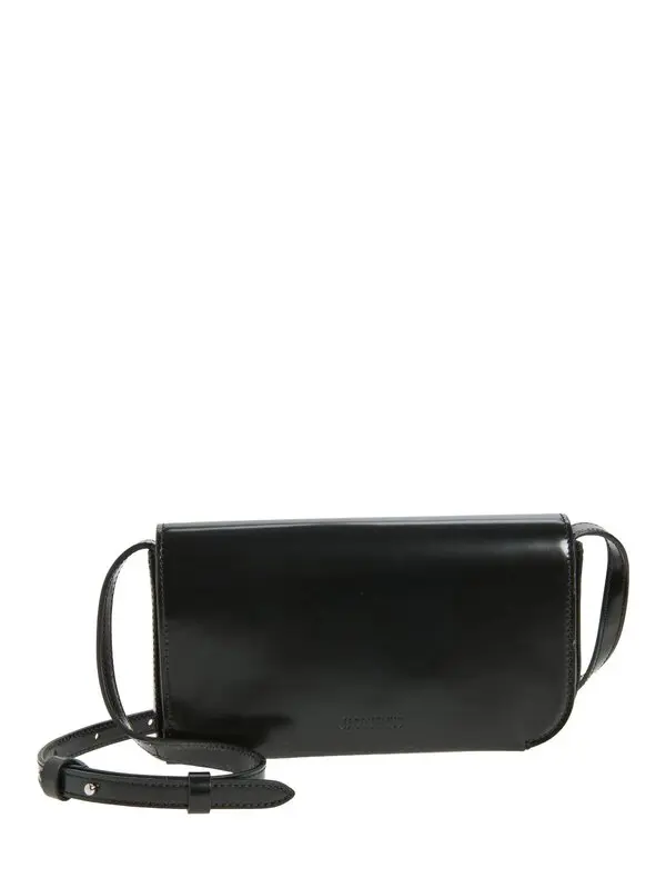 Jacquemus Le Curvo Leather Crossbody Bag - Black