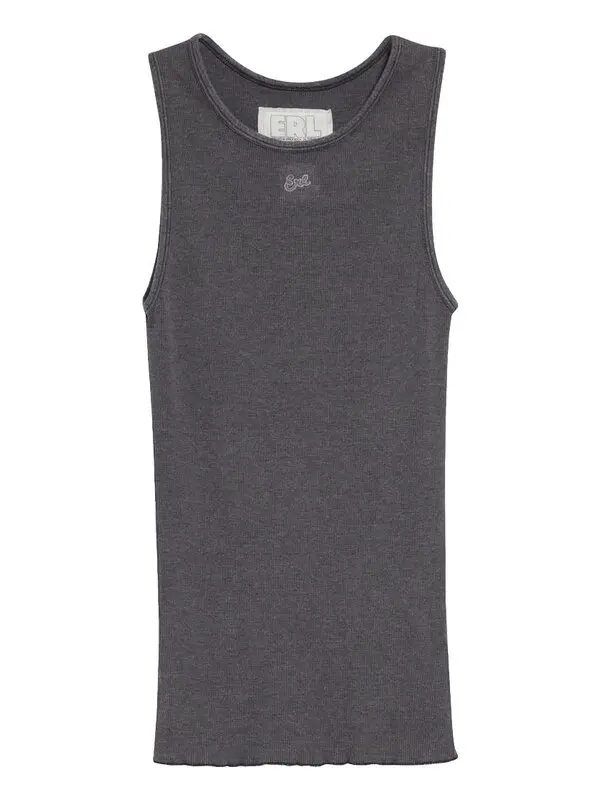 ERL Faded Rib Tank - Faded Black