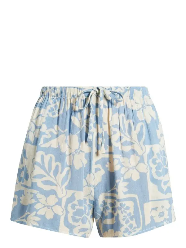 Rip Curl Tropical Print Beach Shorts - Blue