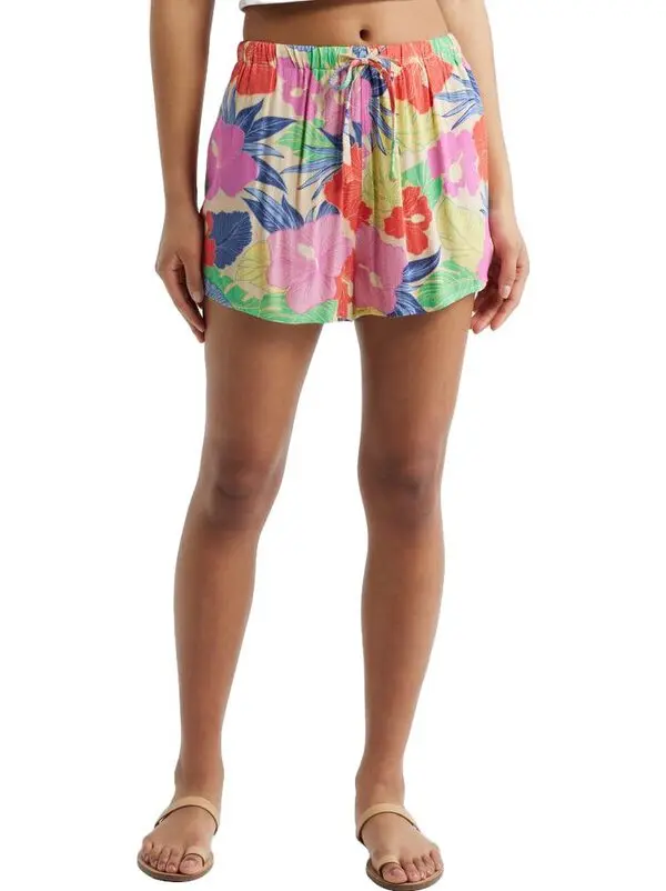 Rip Curl Tropical Print Beach Shorts - Yellow Multi